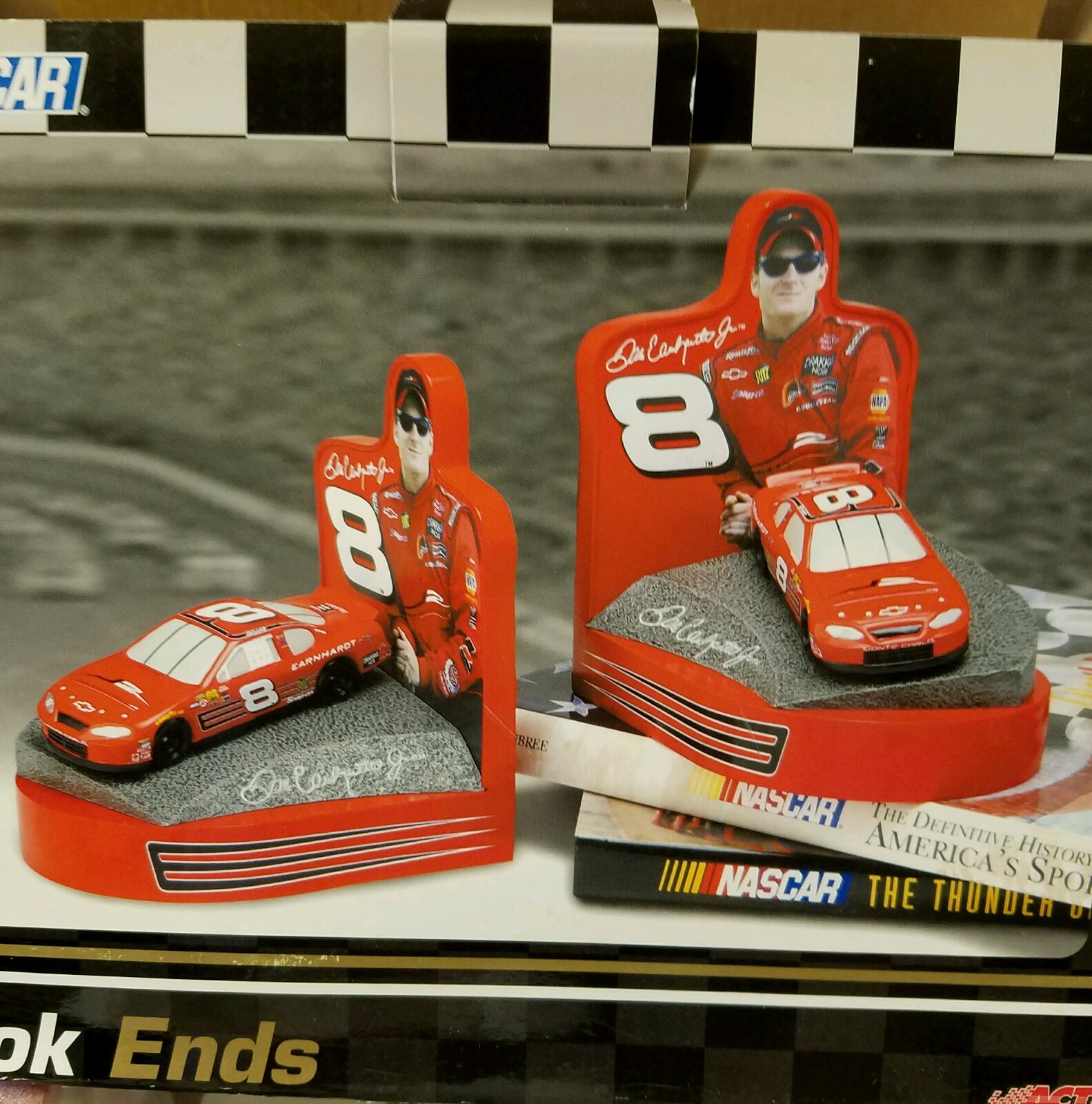 Dale Earnhardt Jr Nascar #8 Bookends Racing Fans Library Book Holders ...