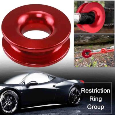 Aluminum Recovery Ring Snatch Block Pulley RED For 55000 lbs Soft ...