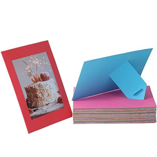 50 Pack Multicolor Cardboard Picture Frames for 4x6 Inserts Photo ...