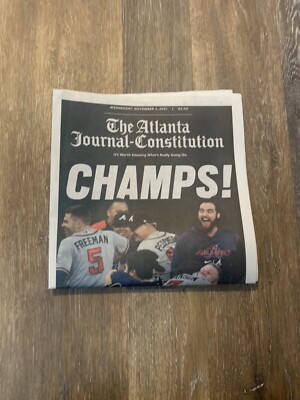 Braves world champions 2021 Special edition Newspaper | eBay