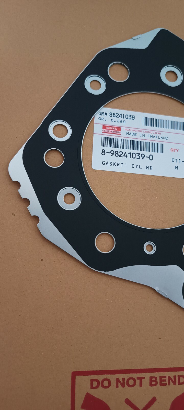 ISUZU D-MAX GASKETS CYLINDER HEAD 2012-16 4JJ 4JK PICK-UP GENUINE PARTS ...