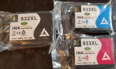 932XL 933XL High Yield Ink For HP OfficeJet 7510 (B, C, M) (3 ...
