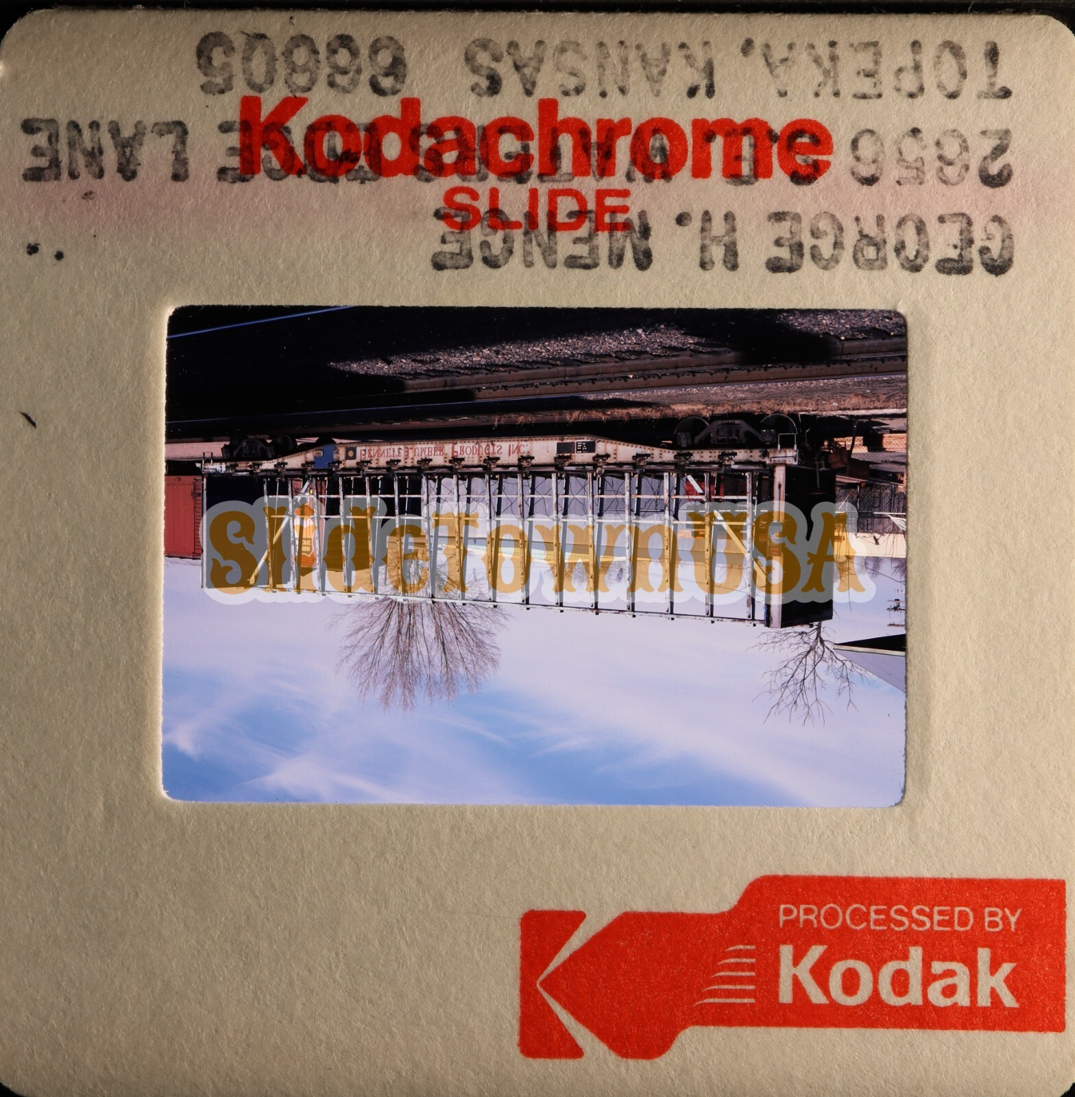 Vtg 1986 Train Slide323 BENX Bennett Lumber Products Inc. Topeka KS X4B079 | eBay