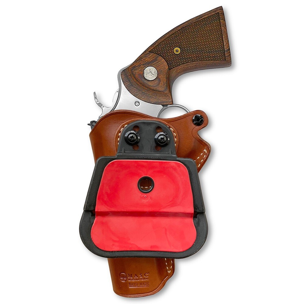 Leather OWB Paddle Holster Fits Colt Python 357 Mag Revolver 4.25 ...
