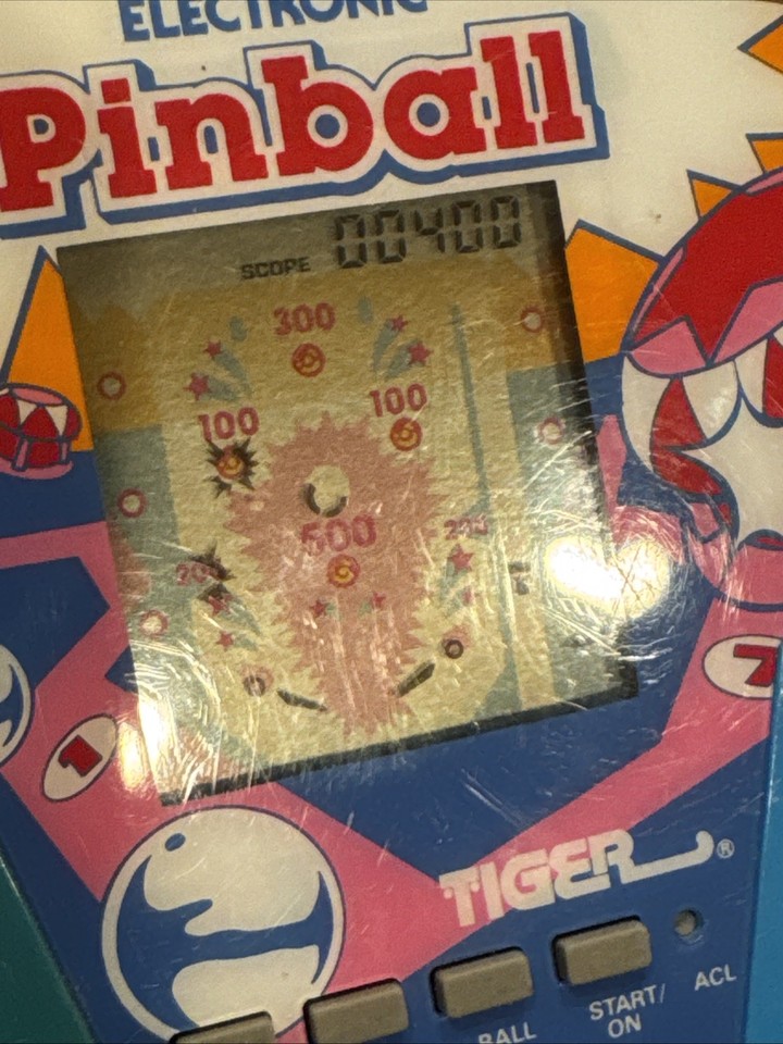 Vintage 1987 Tiger Electronic Pinball Handheld Game LCD Tested Works ...