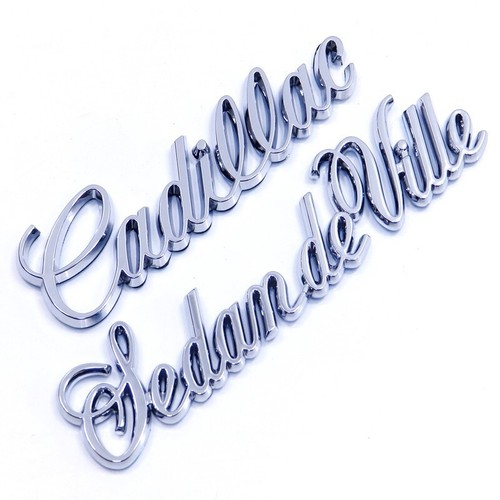 Cadillac Sedan de Deville Classic Script Emblem Nameplate Badge Rear ...