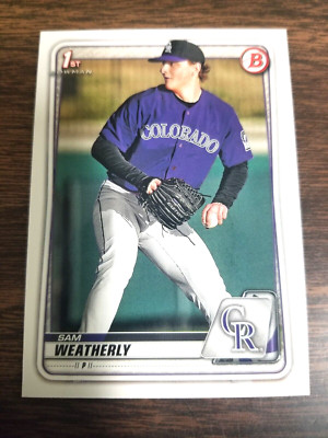 SAM WEATHERLY 2020 1st BOWMAN DRAFT BD-109 COLORADO ROCKIES (FIRST ...