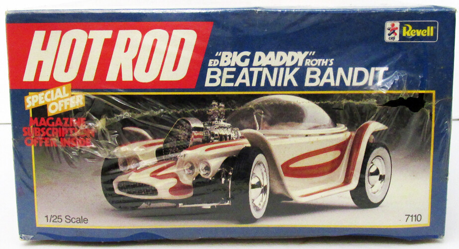 '85 REVELL ED BIG DADDY ROTHS HOT ROD BEATNIK BANDIT 1:25 PLASTIC CAR ...
