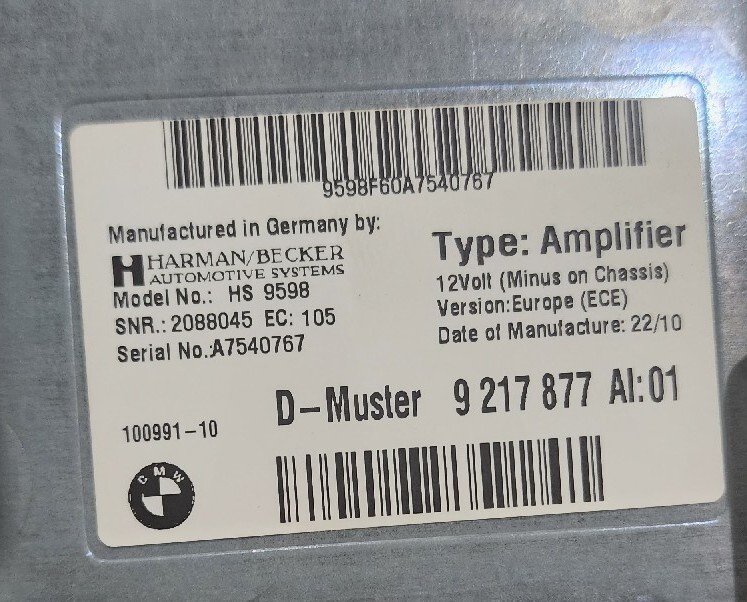 09-13 Mini Cooper R56 R55 Harman Kardon Amplifier Amp 58K Miles Tested ...