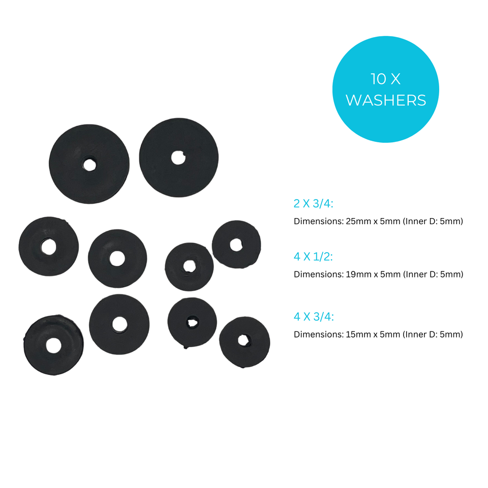 Assorted Mixed Rubber Washers Tap Bath Sink Shower Seal Drip 3/8" 1/2 ...