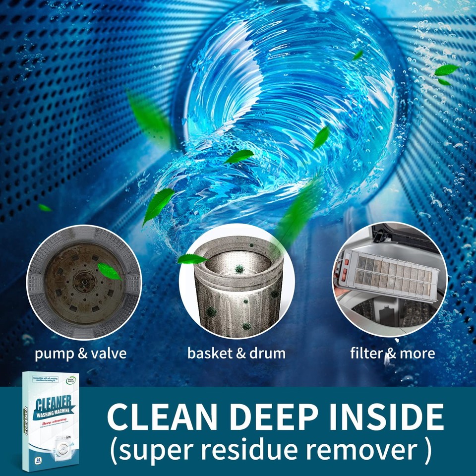 Splash Spotless Washing Machine Cleaner Deep Cleaning for HE Top Load ...