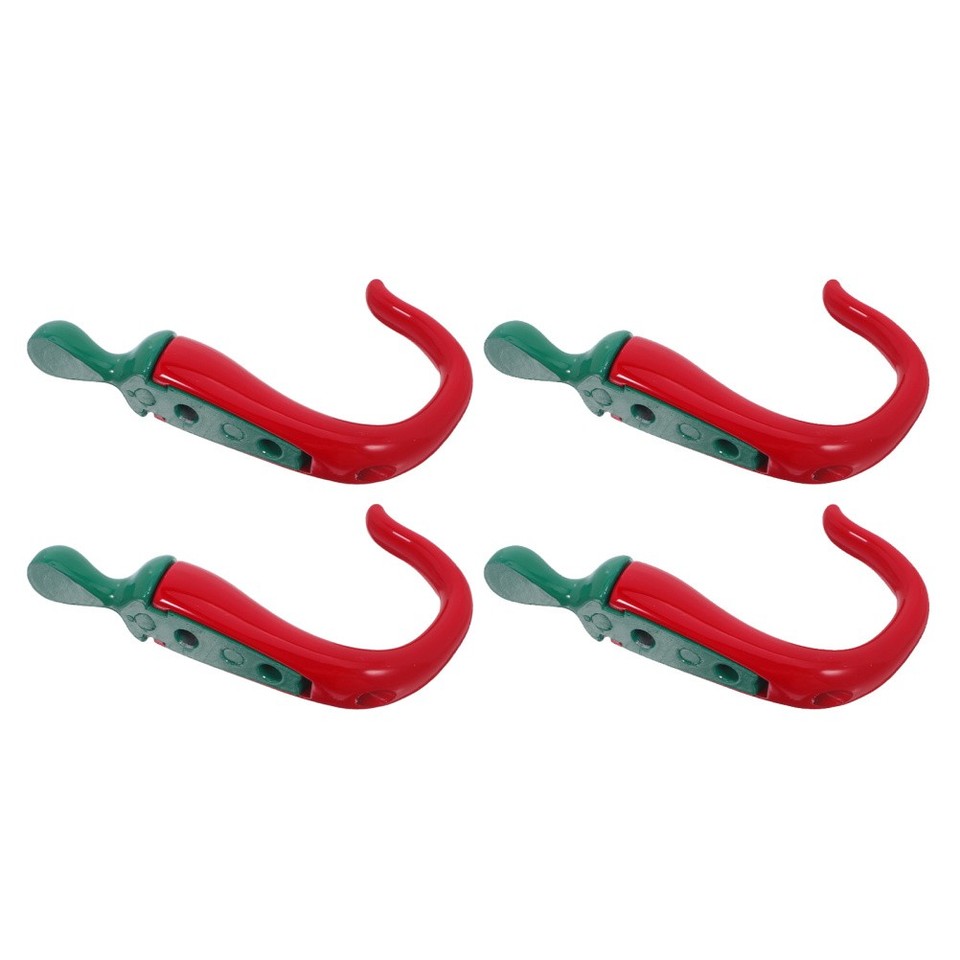 4pcs Chili Pepper Wall Hooks: Decorative Metal Hooks for Kitchen and ...
