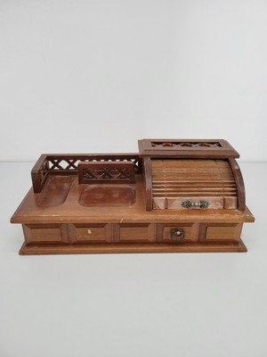 Vintage MCM Men's Woman’s Wood Jewelry Dresser Box Valet 1 Drawer 70's ...