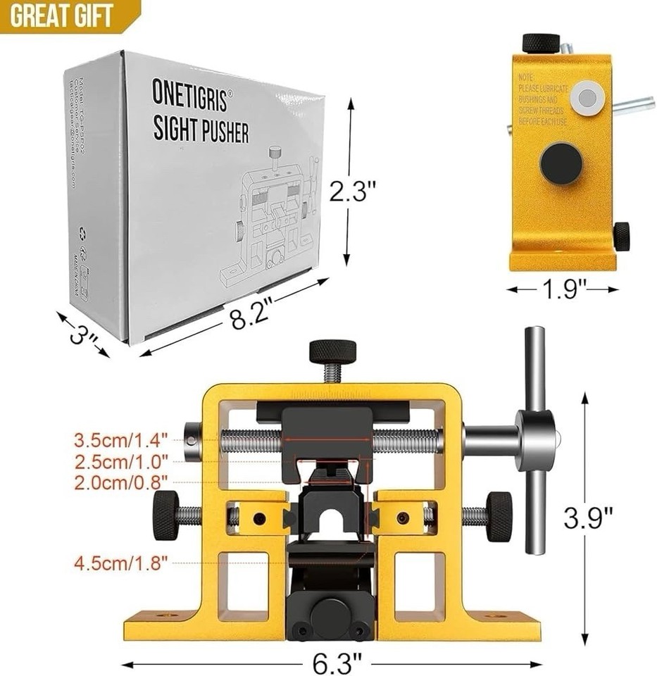 OneTigris Rear Sight Pusher Tool - Heavy Duty Rear Sights Pusher Tools ...