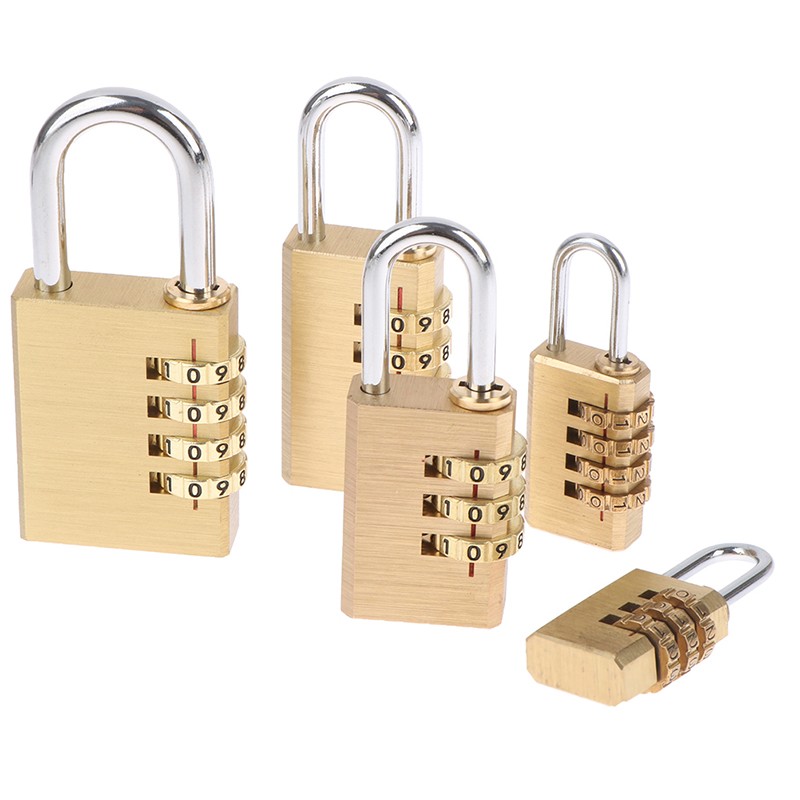 Brass Mini 3/4 Digits Number Code Lock Combination Padlock For ...