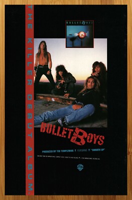 1988 BulletBoys Vintage Print Ad/Poster Rock Band Music Album CD LP ...