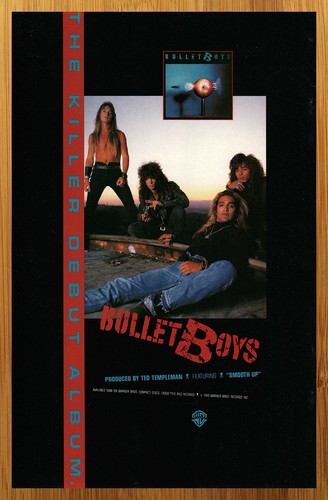 1988 BulletBoys Vintage Print Ad/Poster Rock Band Music Album CD LP ...