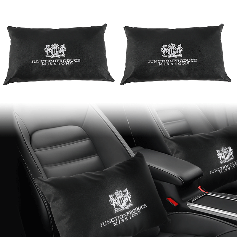 2Pcs JP JUNCTION PRODUCE VIP Embroidery Black Car Seat Pillow Backrest ...