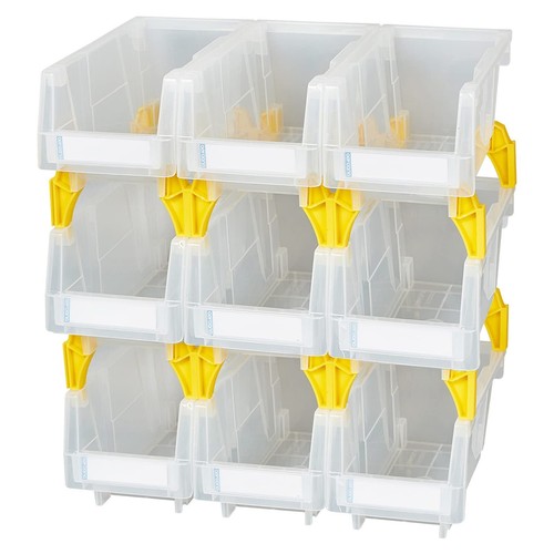 Clear Storage Bin Wall Mounted Hanging Bins Plastic Stackable Storage ...
