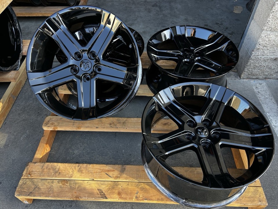 22” Dodge Ram RT 1500 Factory OEM Original Stock Black Wheels Rims ...
