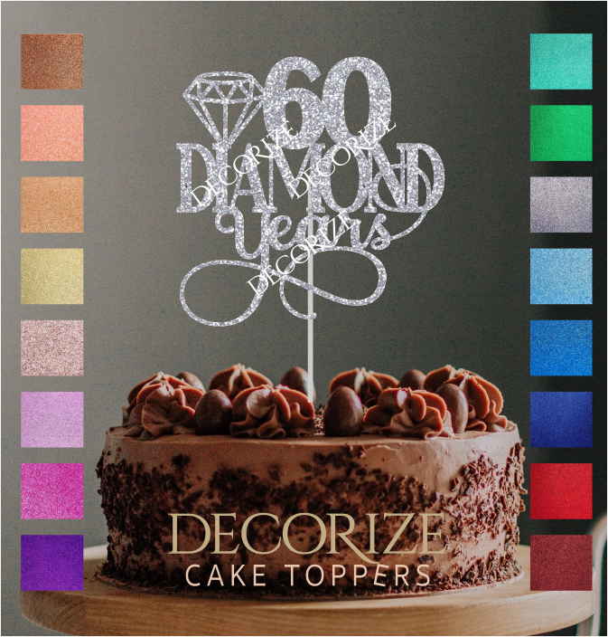 60th Birthday Cake Toppers