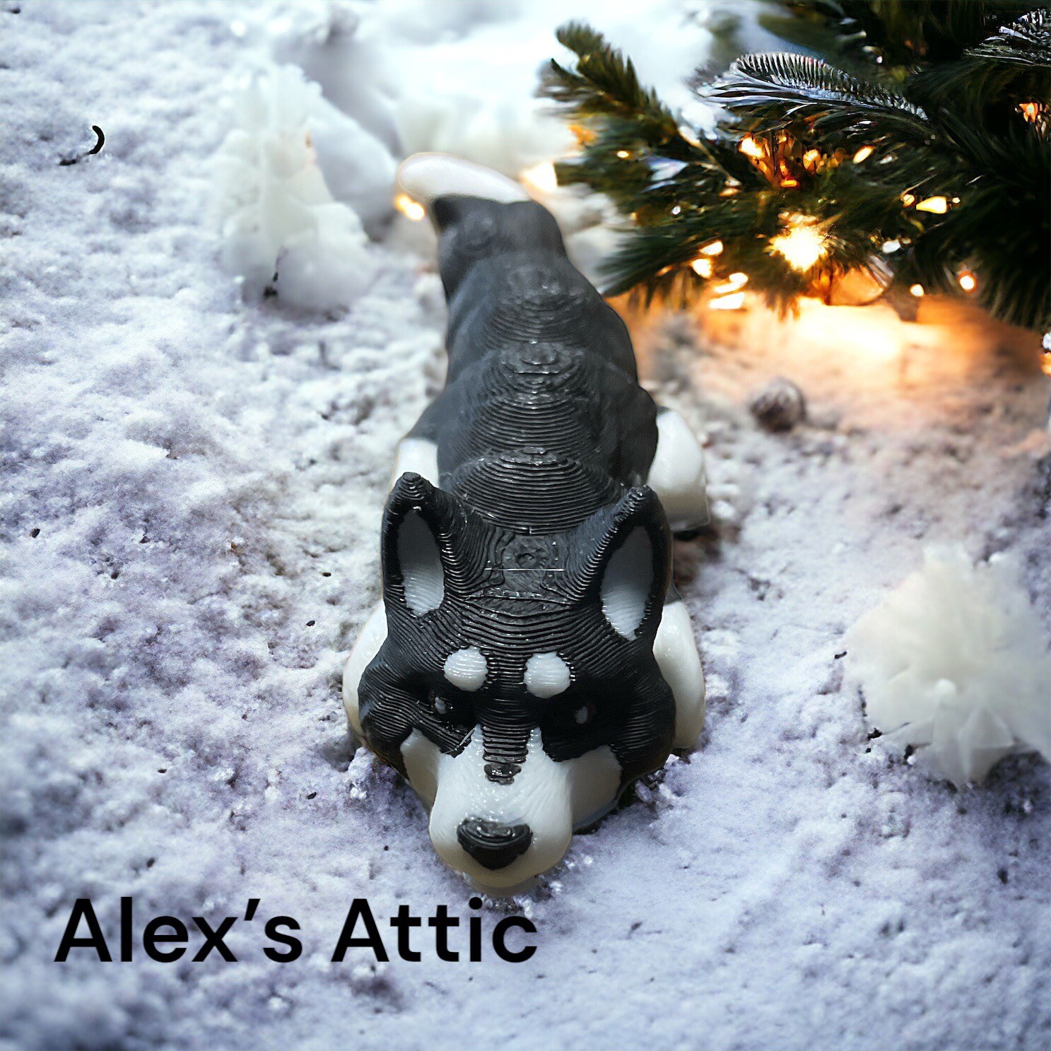 3D Printed Articulated Husky Figurine PLA Made In USA | eBay