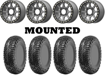 Kit 4 CST Lobo RC Tires 32x10-14 on KMC KS234 Addict 2 Beadlock Gray ...