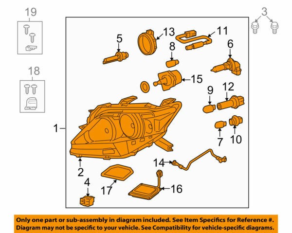 81110-0E061 Toyota Headlamp assy, rh 811100E061, New Genuine OEM Part ...