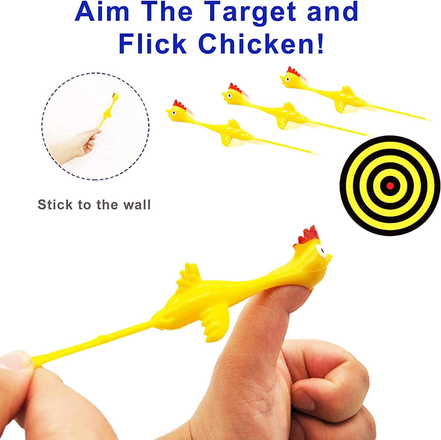 Rubber Chicken Slingshot Chicken Flingers Flying Toy, Novelty Flick ...