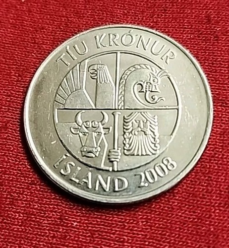 2008 Tiu Kronur Island Coin 10 KR UNC | eBay