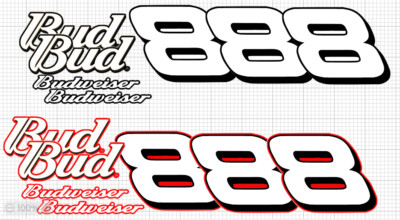 Dale Earnhardt Jr Budweiser 7PC Waterproof Sticker Decal Set | eBay