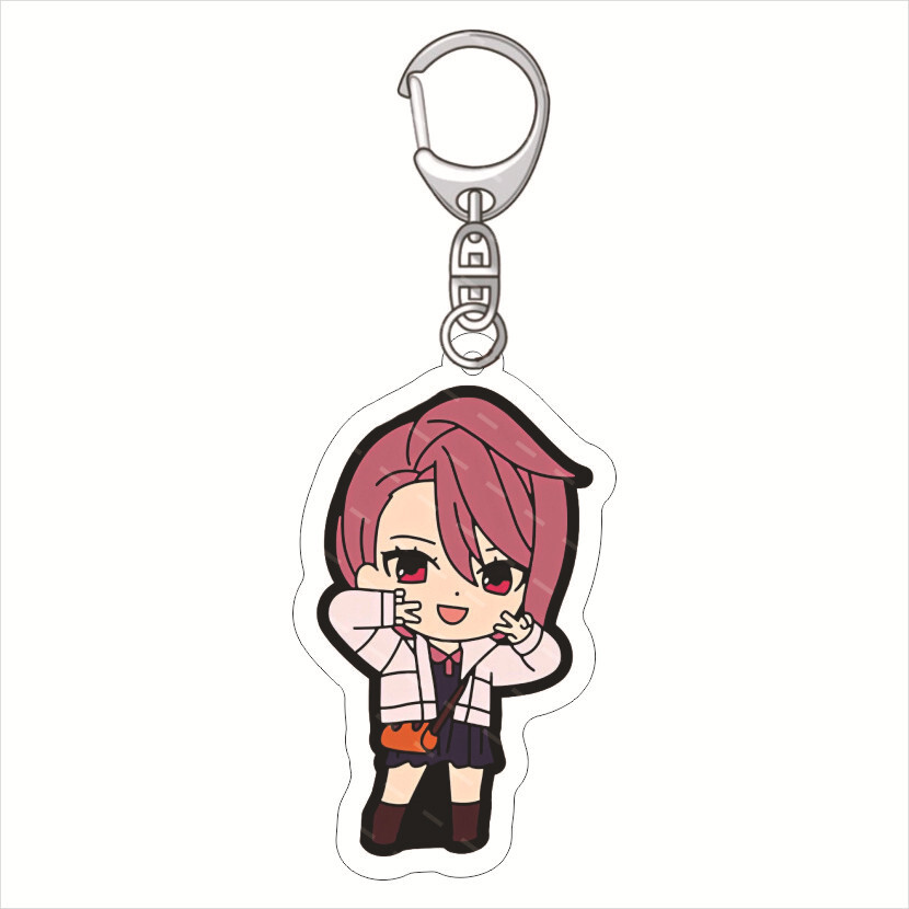 6pcs 6cm DAN DA DAN Shiratori Aira Keychain Key Ring Pendant Jewelry ...