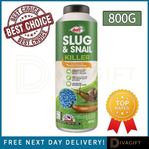 SLUG SNAIL KILLER PELLETS BLUE SNAILS SLUGS PHOSPHATE DOFF ORGANIC KILL ...