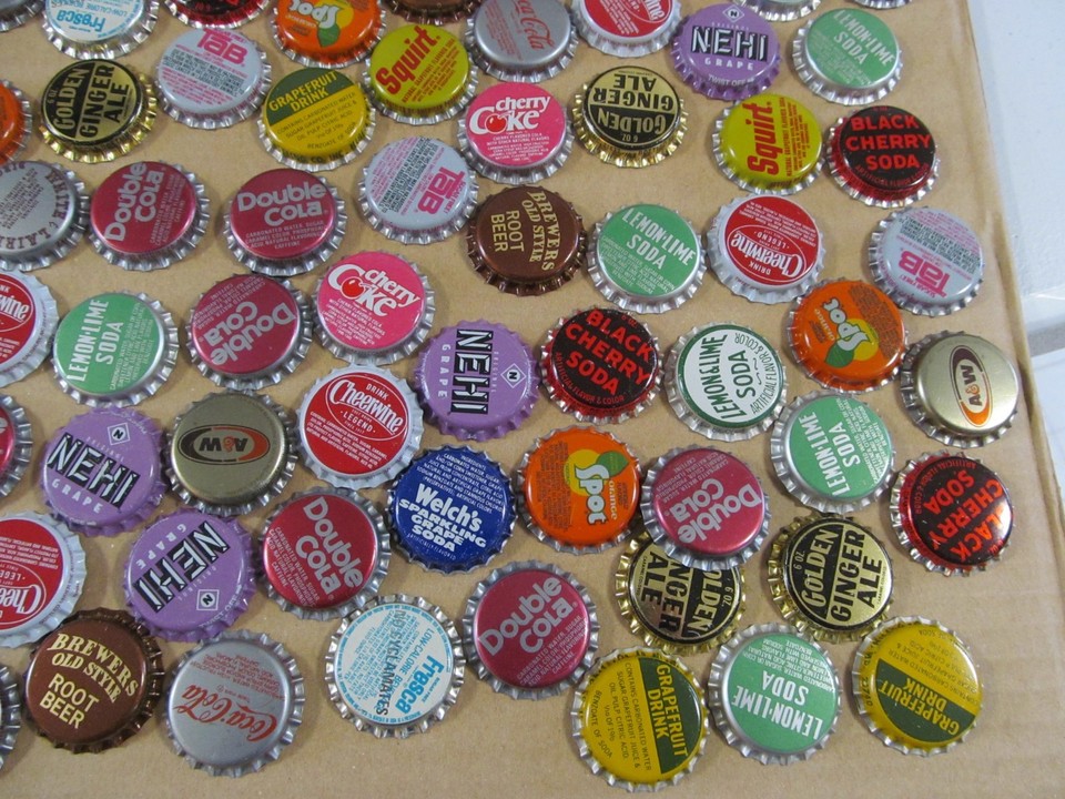 100 + NOS VINTAGE SODA POP BOTTLE SODA CAPS SODA CAP UNUSED CAP CROWN ...