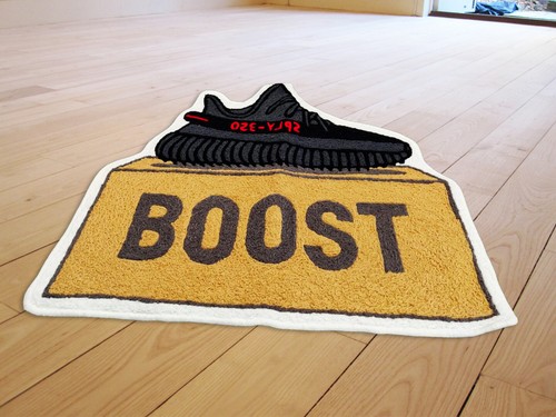 Custom Yeezy SPLY Boost 350 Bred Sneaker Box Sneakerhead Floor Mat ...