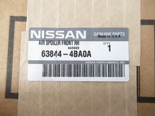 Genuine OEM Nissan 63844-4BA0A Passenger RH Front Spoiler 2014-2020 ...