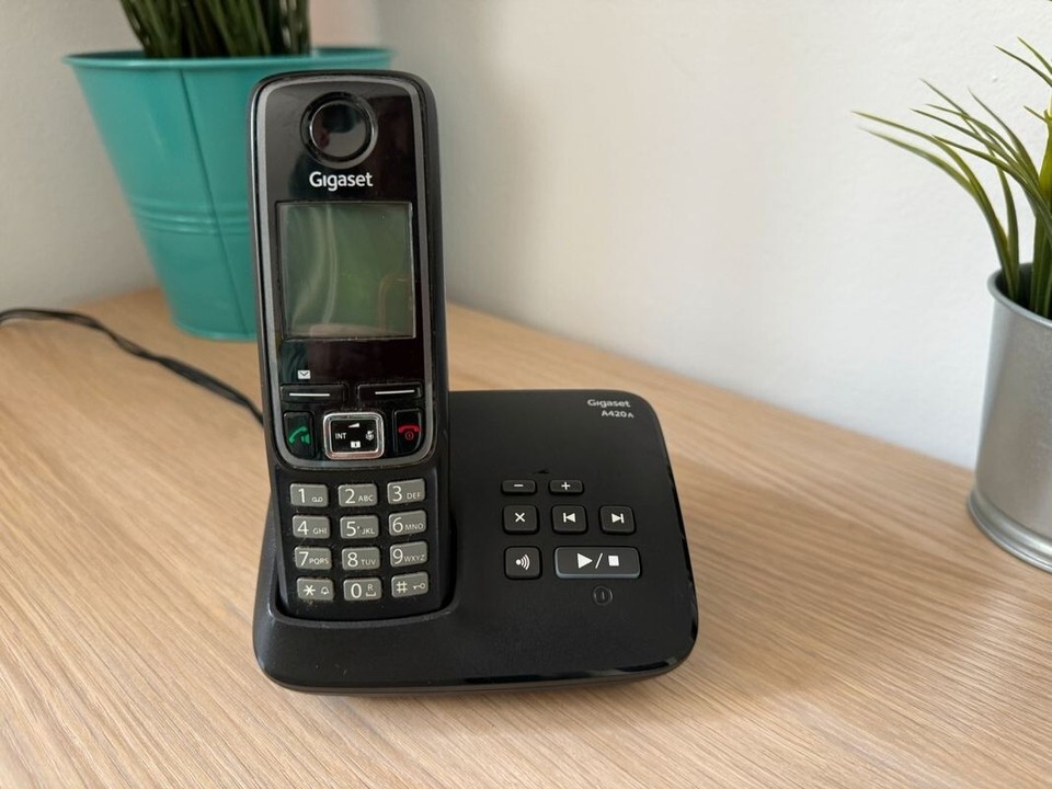 SIEMENS GIGASET A420A CORDLESS PHONE W/ Answering Machine Made In ...