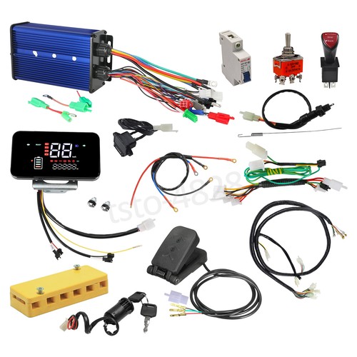 48V 60V 72V 3000W Brushless Motor Controller Kit E Bike Scooter Razor ...
