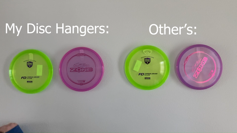 Disc Golf Wall Hangers - 3M command strip or thumb tack installation | eBay