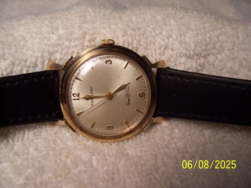 RARE HAMILTON AUTOMATIC 10K G.F W/THERM.0 DISC DIAL MANS WATCH 60S | eBay