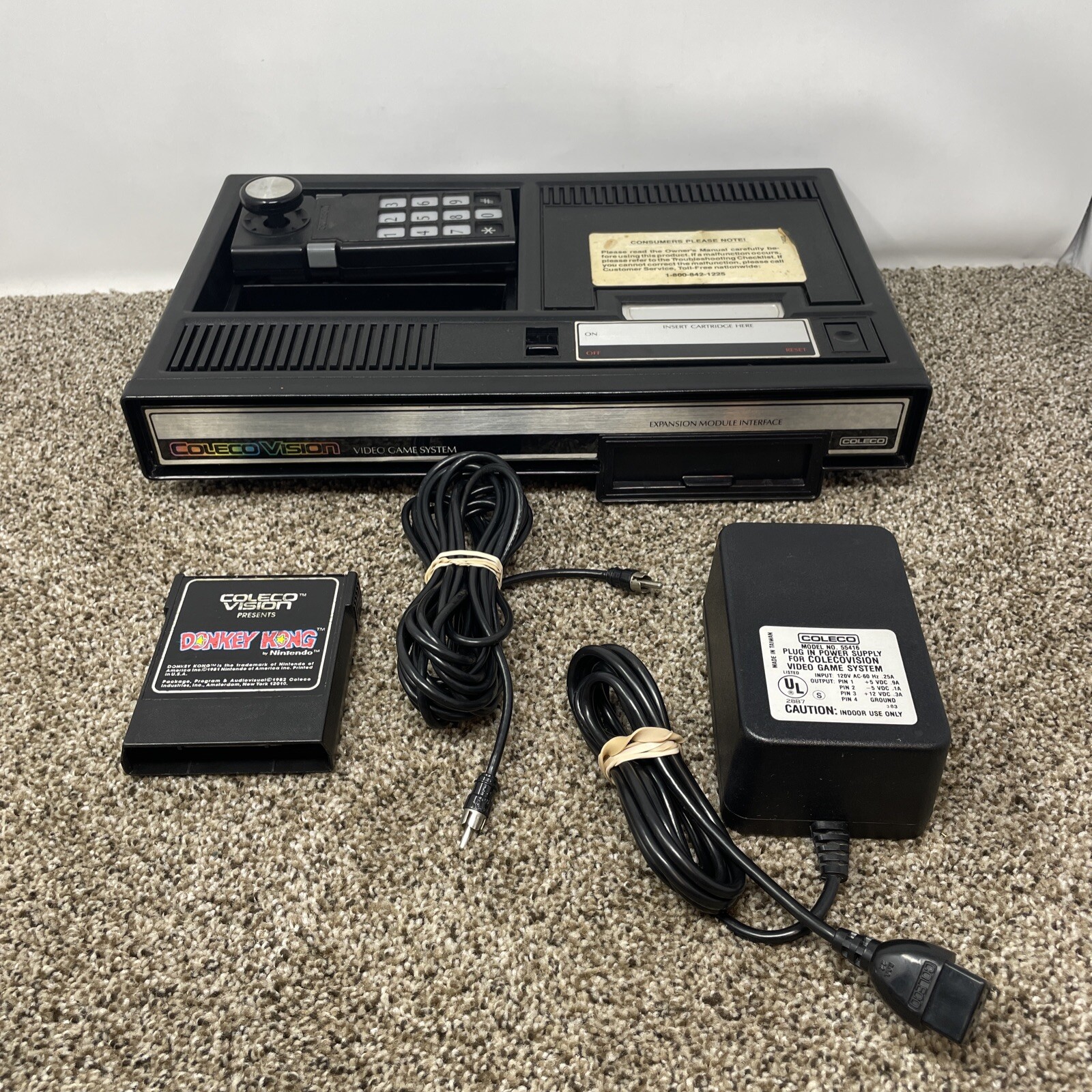 Colecovision Console Bundle Lot With Game 100% TESTED WORKING ...