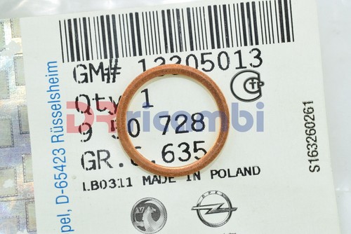ANELLO VITE CONDOTTO RADIATORE OLIO SERVOSTERZO ASTRA J - OPEL 950728 ...
