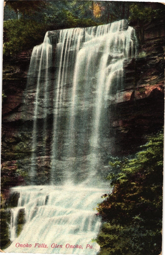 Onoko Falls Glen Onoko PA Divided Unposted Postcard c1910 | eBay