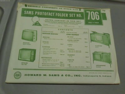 SAMS PHOTOFACT FOLDER SET NO.706 | eBay