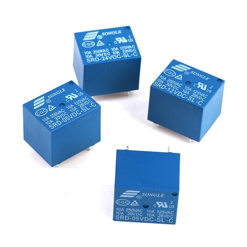 10pcs Relays DC 5V 12V 24V SRD - 250VAC 10A 5PIN Power Reladn re | eBay ...