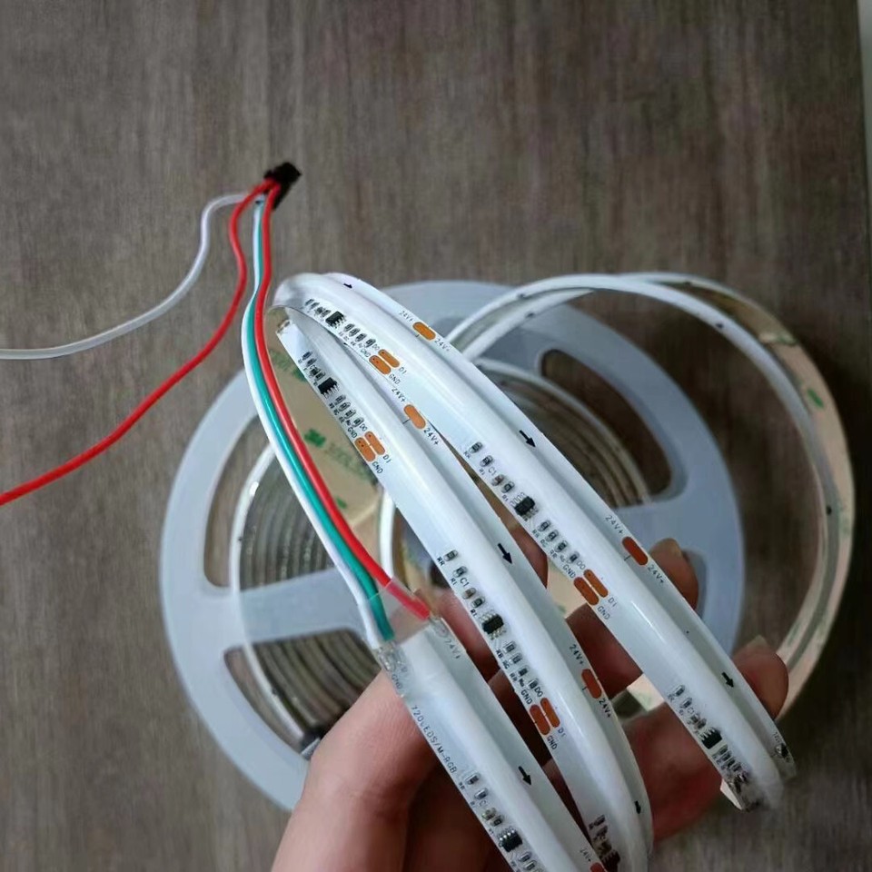 12V WS2811 COB LED Strip RGB IC Addressable Full Dream Color Flexible ...