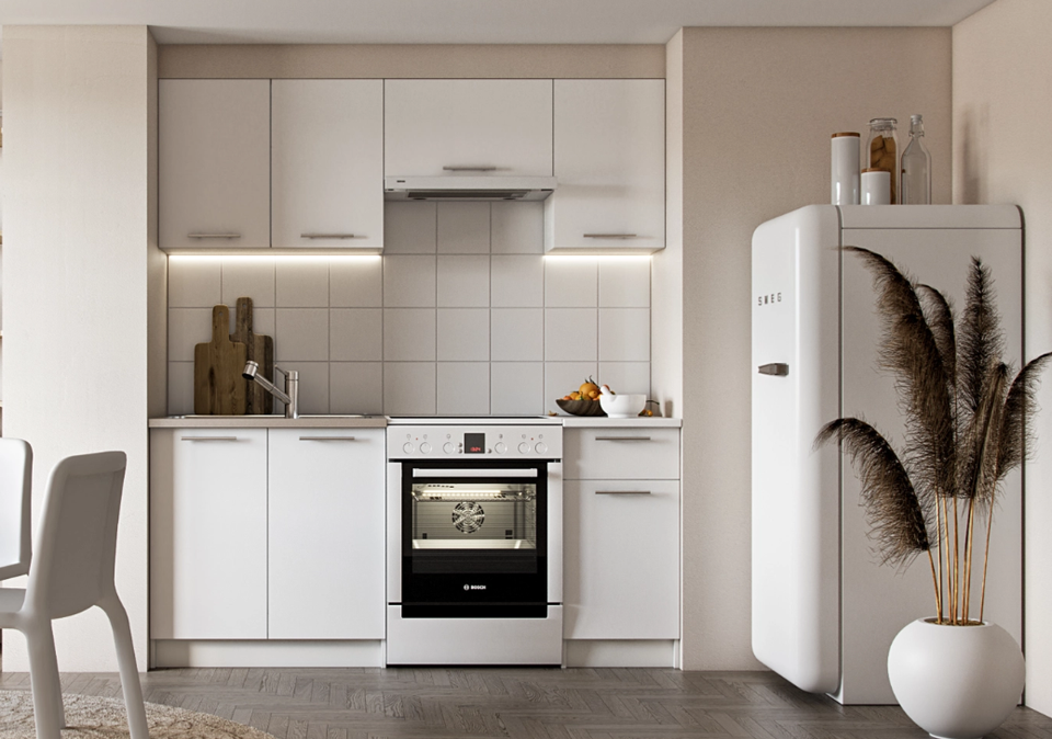 Kitchen Set, Complete Kitchen Set, 5piece Set White High Gloss/Oak ...