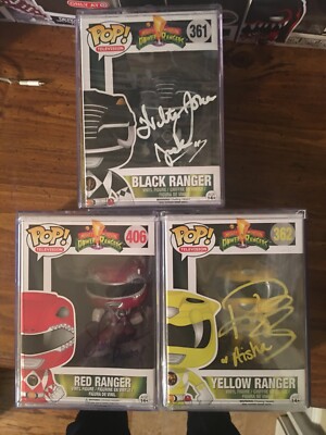 Power Rangers Autographs Black Ranger Yellow Ranger Red Ranger Signed ...
