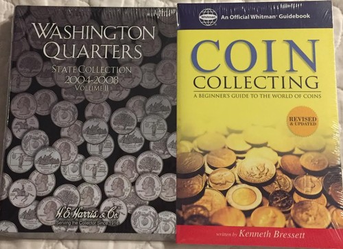 P & D STATEHOOD WASHINGTON QUARTER (1999-2008) 2 FOLDERS W/COIN ...