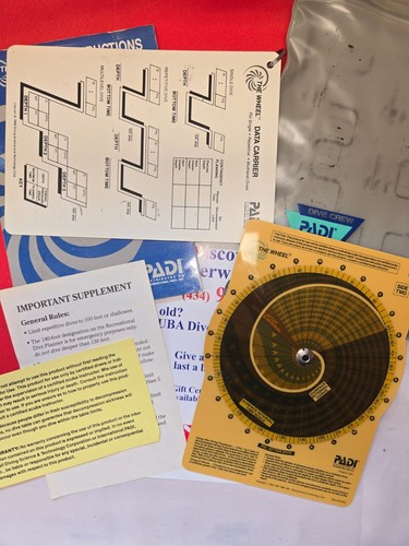 PADI Dive Wheel Planner - Scuba Diving Recreational | eBay